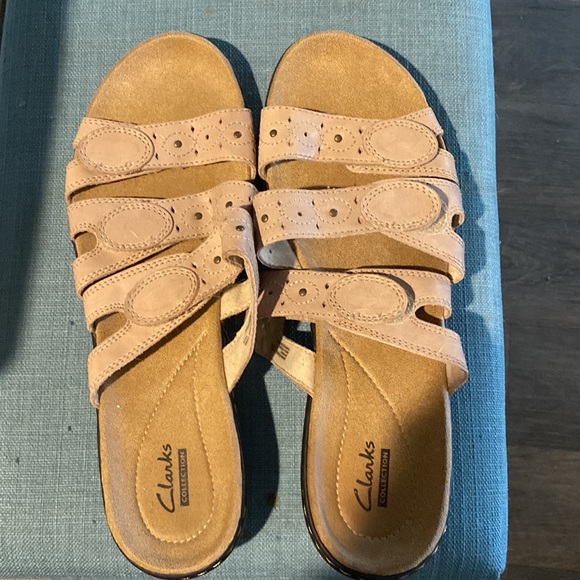 Clarks | Shoes | Clarks Velcro Pink Sandals Size 1 Women | Poshmark